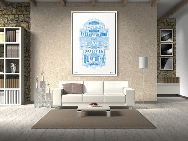 Canvas Art: Psalm 23 poster, by Mike Harpin. Light. – www.posterama.co