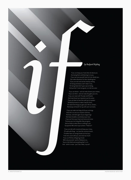 IF Rudyard Kipling typography poster 'Classical' – www.posterama.co