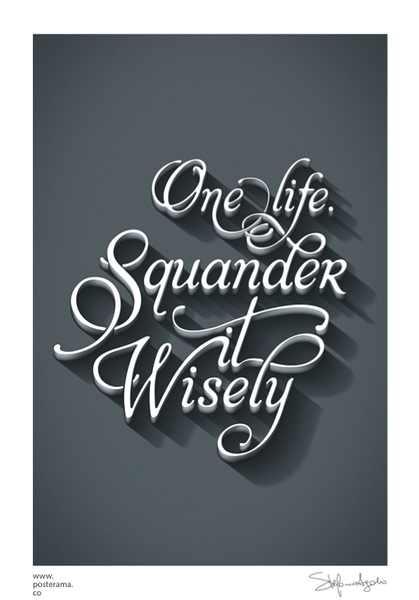 One Life typography poster. – www.posterama.co