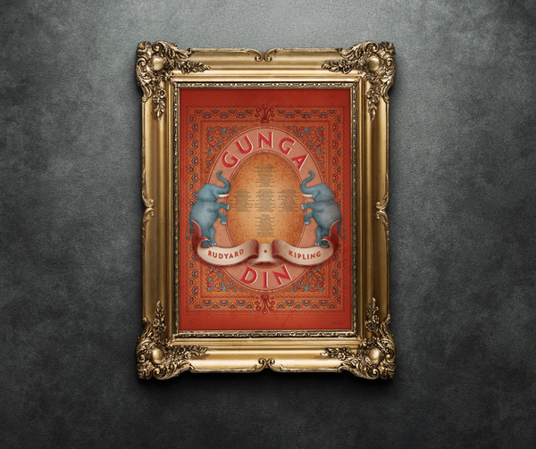 Rudyard Kipling, Gunga Din poem poster – www.posterama.co