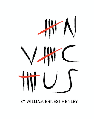 Invictus poem typography poster Tally Marks 1 – www.posterama.co